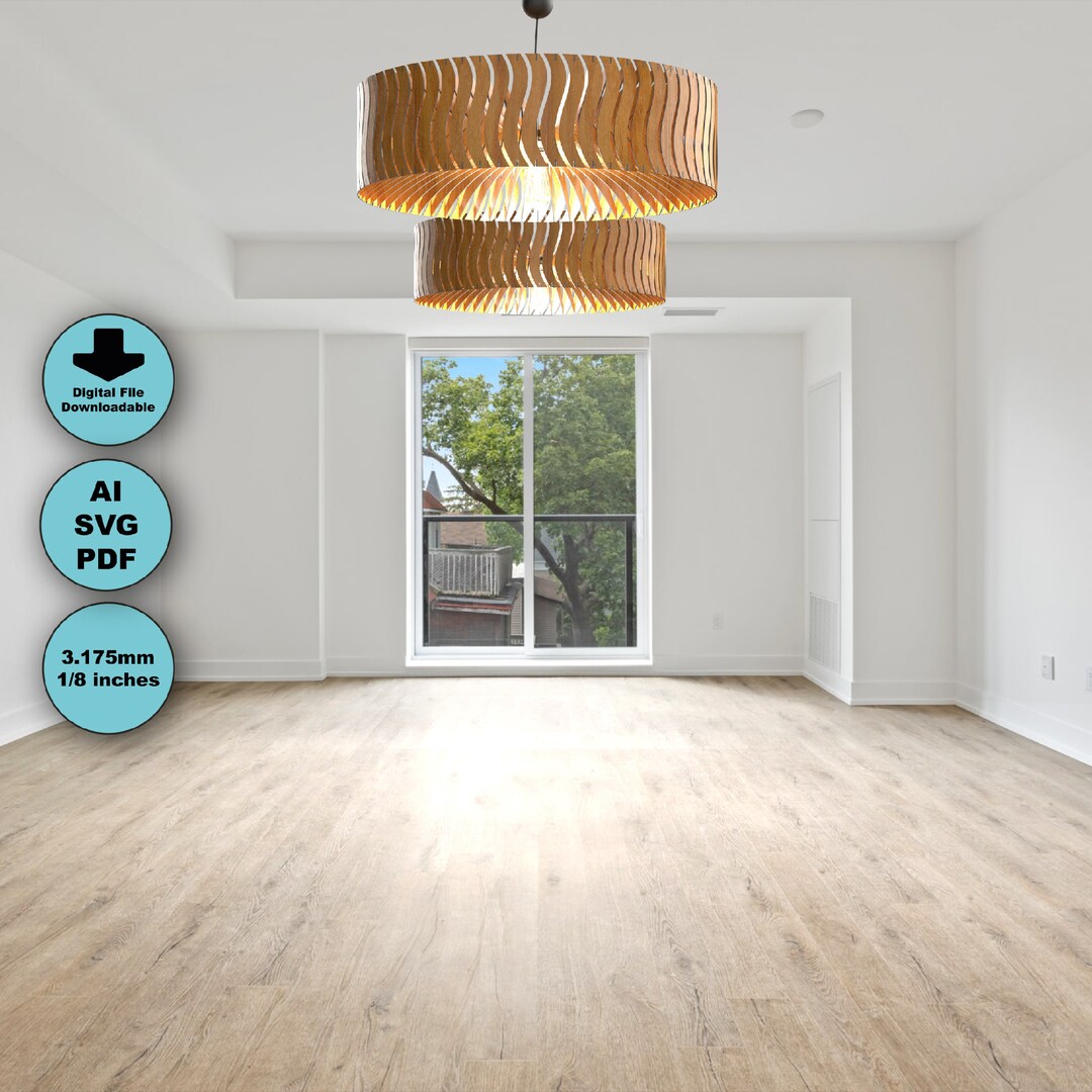 Large Laser Cut Chandelier SVG Bundle, Ceiling Lamp Project Files for ...