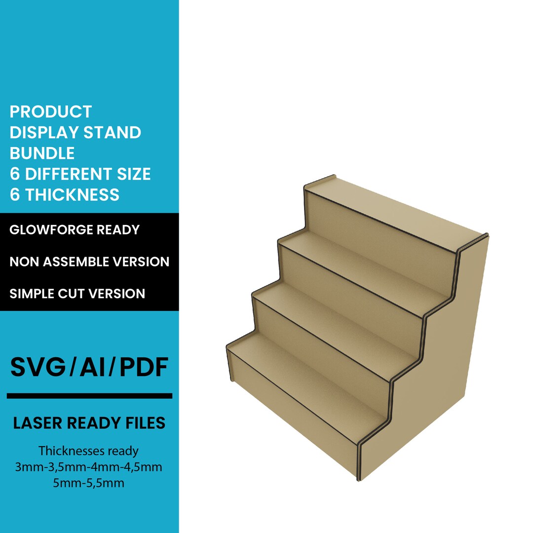 Laser Cut Display Stand SVG File for Glowforge Instant Digital Download ...