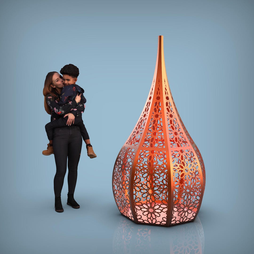 Diy Dxf Metal Lighting Sculpture Dxf Files for Outdoor Indoor V2 ...