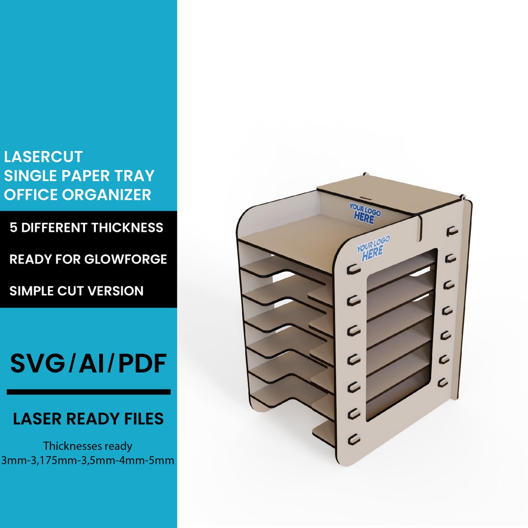 Lasercut Svg A4 Paper Tray Office Organizer Stand, Lasercut Svg ...