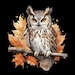 Cute Autumn Fall OWLS PNG Art Files for Laser and 3D Engraving Patterns ...
