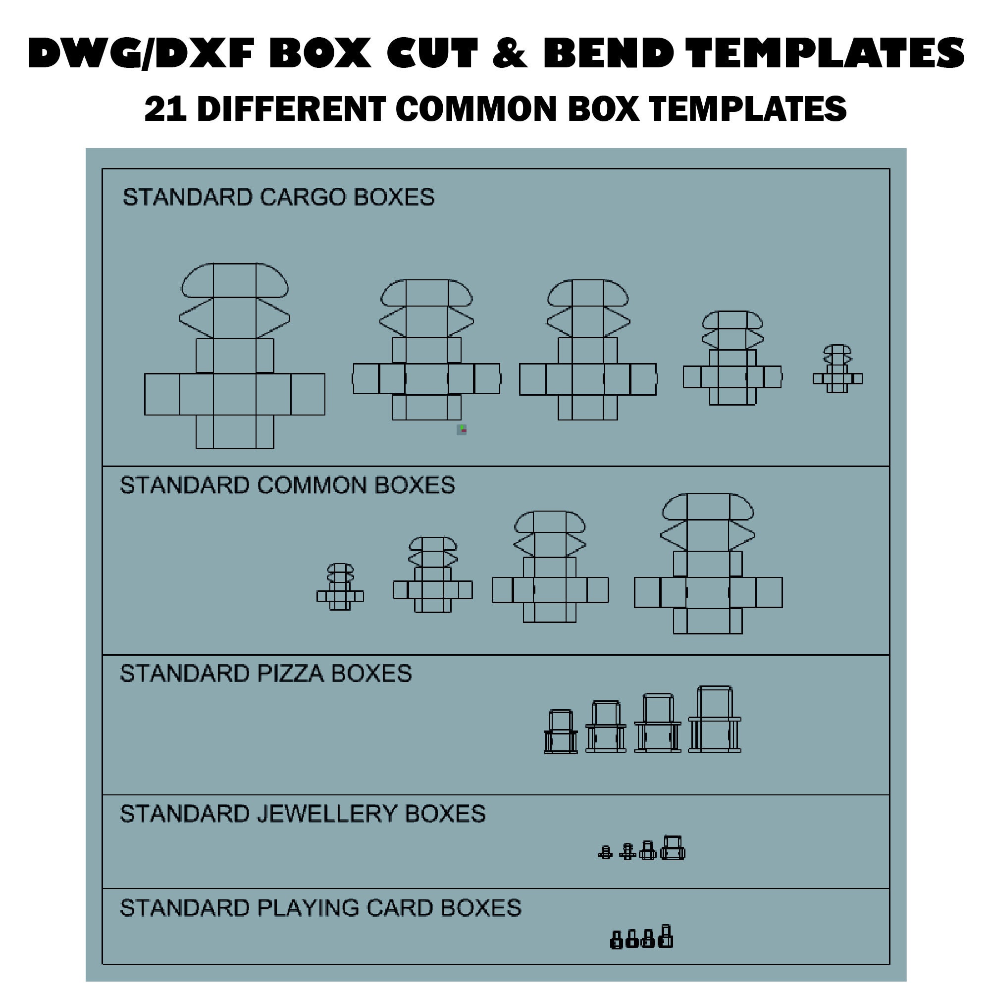 Laser Cut SVG Card Box Template Bundle for DIY Projects, Glowforge ...