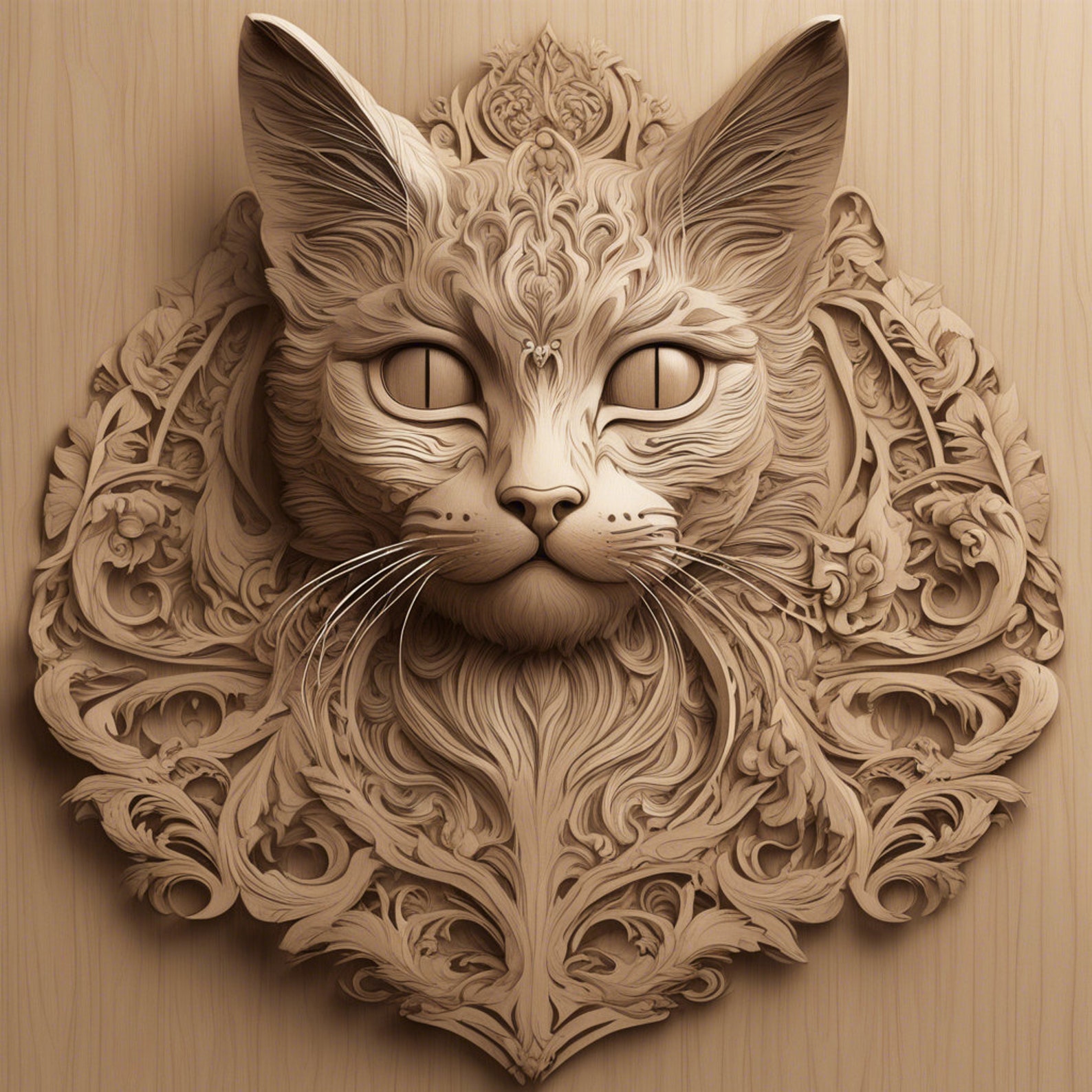 Laserburn Engrave Files Wooden Cats Bundle 3D Laser Illusion Engraving ...