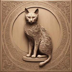 Laserburn Engrave Files Wooden Cats Bundle 3D Laser Illusion Engraving ...