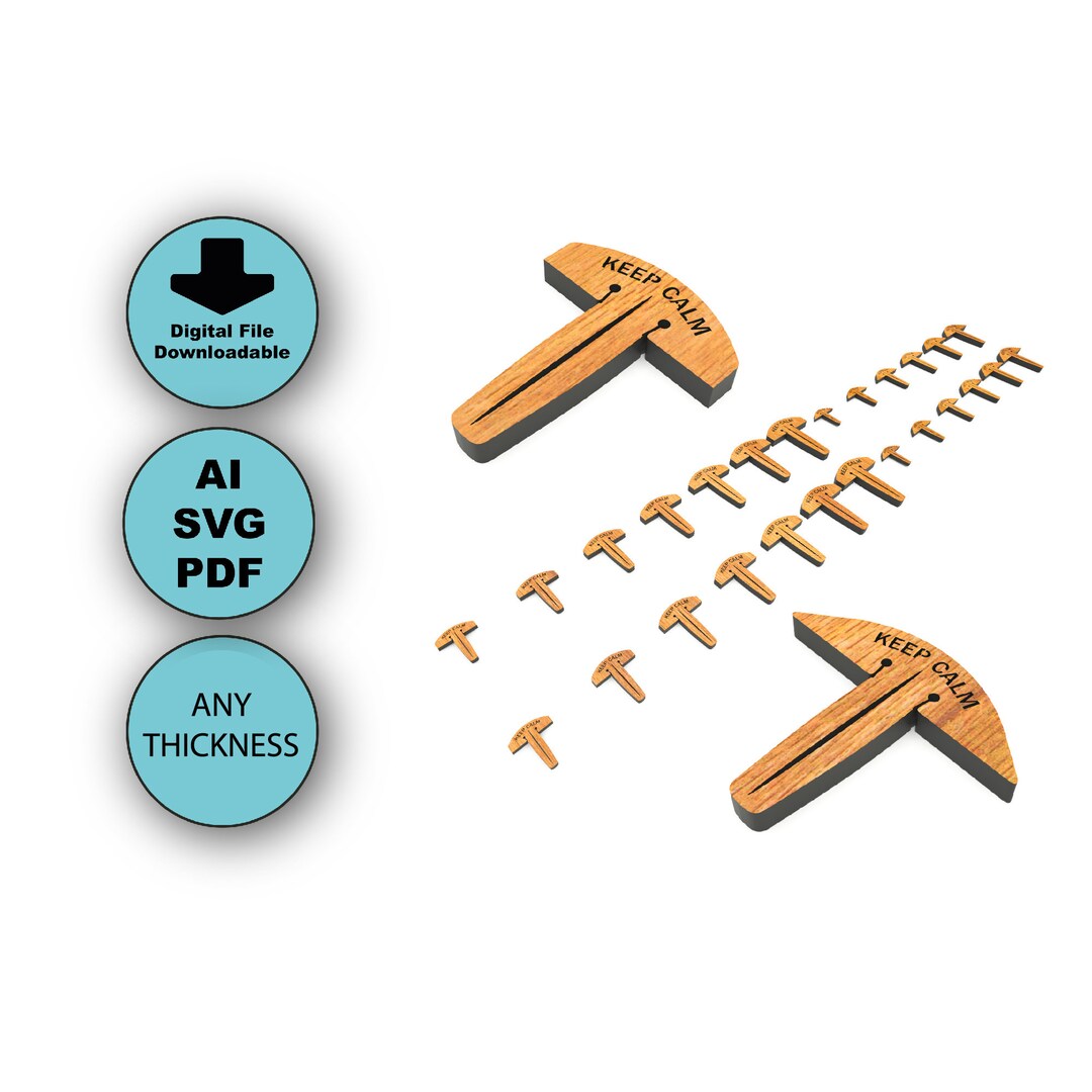 Glowforge Ready SVG Fixing Pins, Digital Stand Files, Laser Cut Design ...