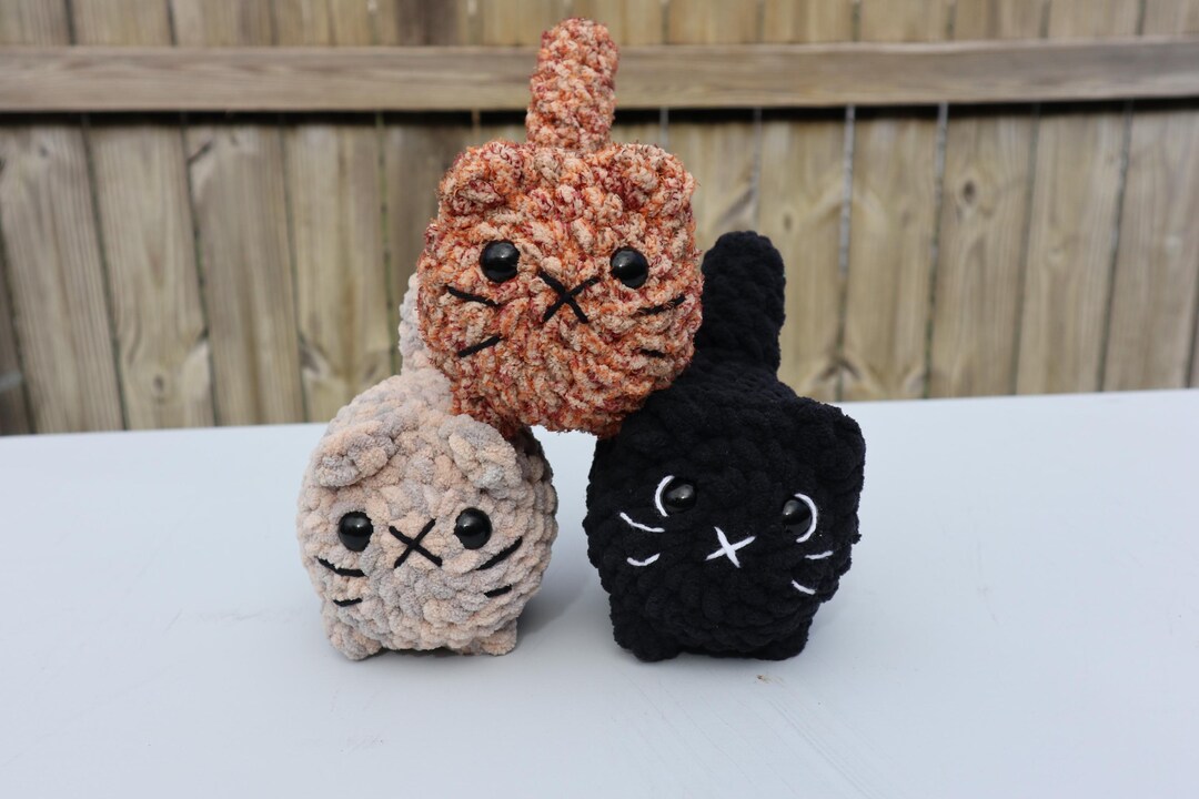 Handmade Crochet Mini Loaf Cat Amigurumi Stuffed Animal - Etsy