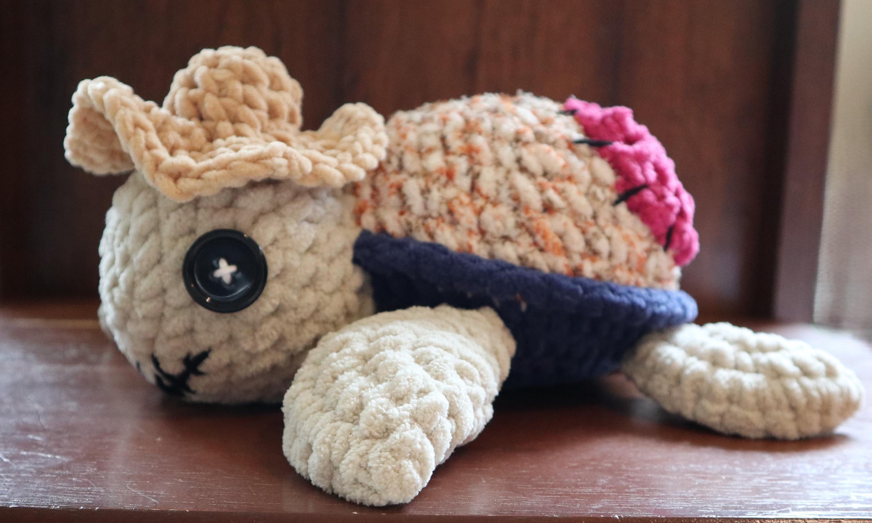 Crochet Scarecrow Turtle Plushie - Etsy