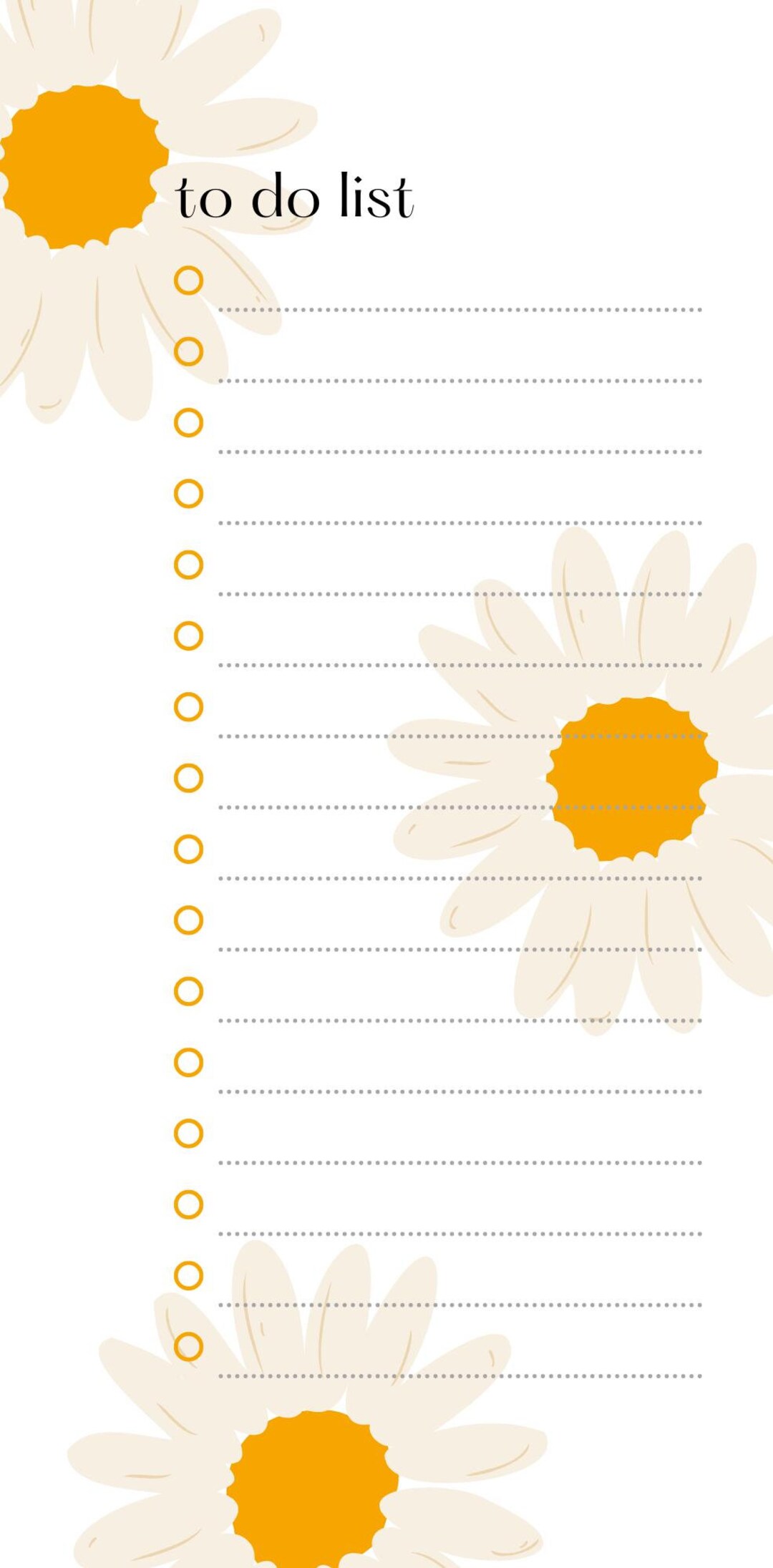 Notepad To-do List With Daisies - Etsy