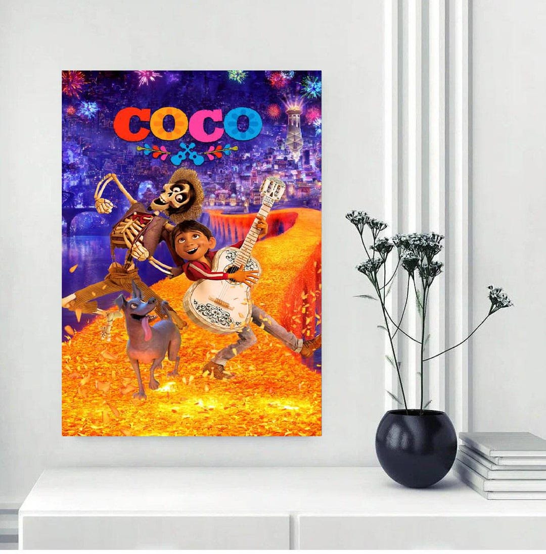 Coco Movie Poster, Canvas Poster Printing, Classic Movie Wall Art for ...