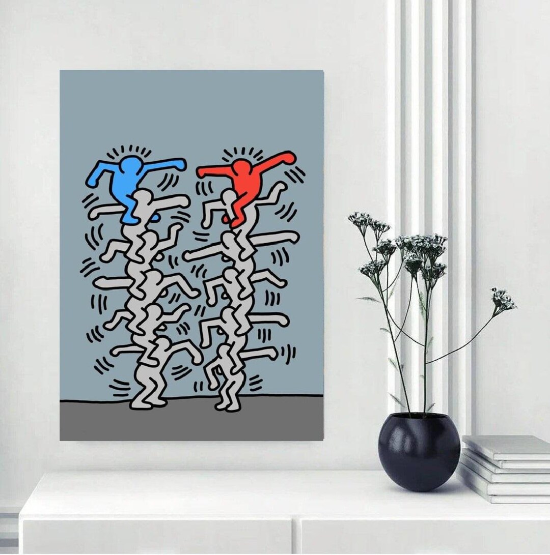 Keith Haring Canvas, Haring Exhibition, Pop Art Poster, Graffiti Art ...