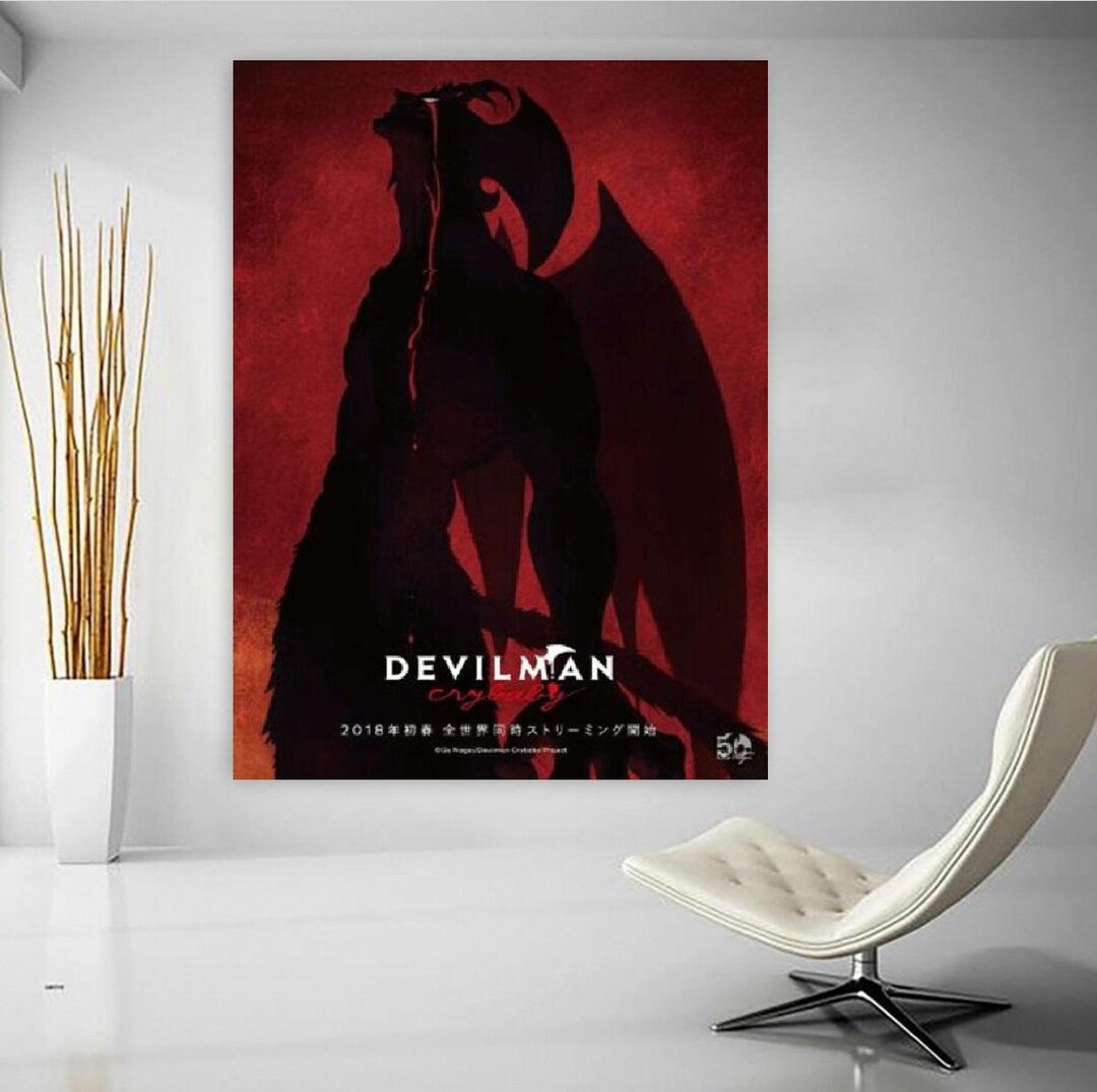 Devilman Crybaby Retro Poster, Akira Fudo Wall Art, Anime Vintage Print ...