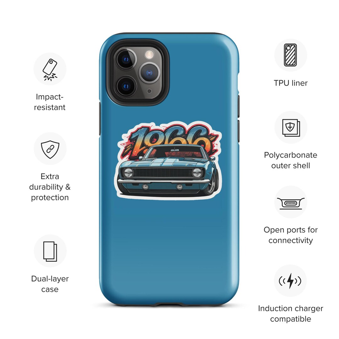 Personalized Background Color 1966 Camaro Phone Case Classic Muscle Car ...