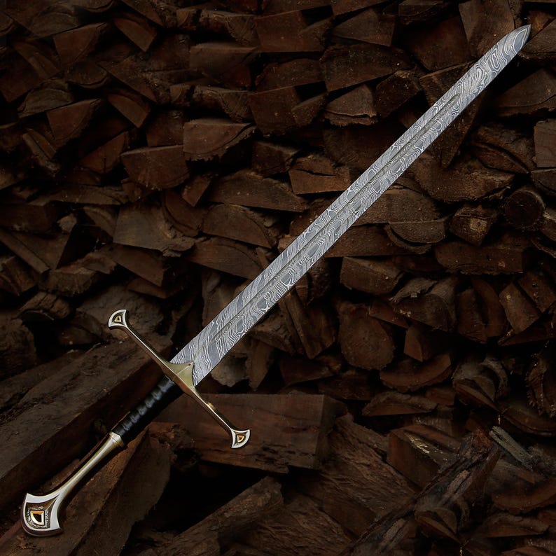 Personalized Damascus Steel Longsword Handmade Medieval Knight Sword ...