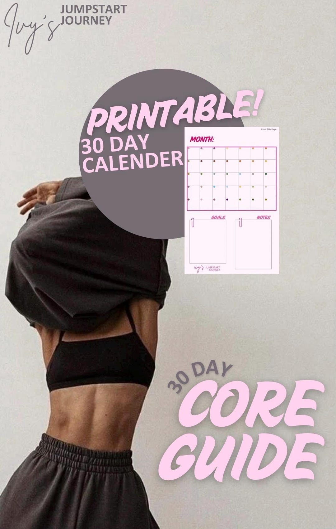 30 Day Core Guide for Women & Beginners - Etsy