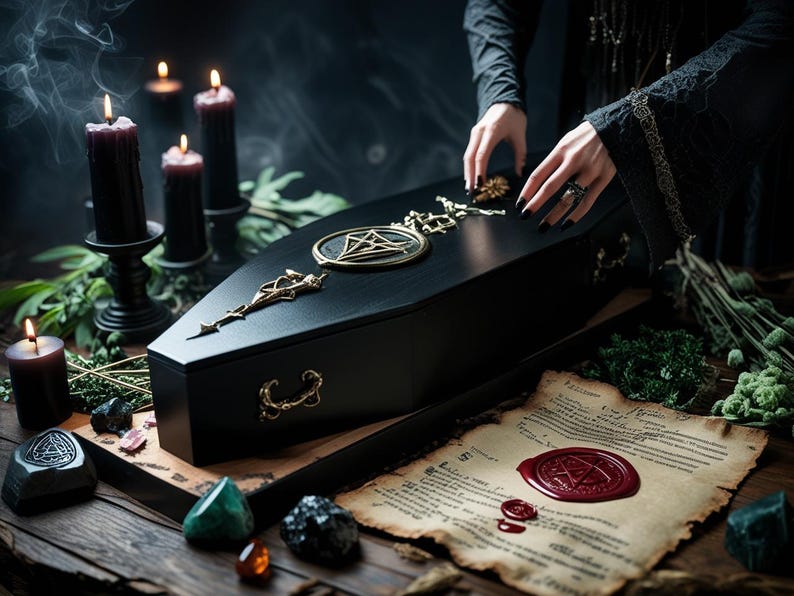 Black Coffin Ritual and Curse the Enemy Spell: Punishment With Dark Power - Etsy