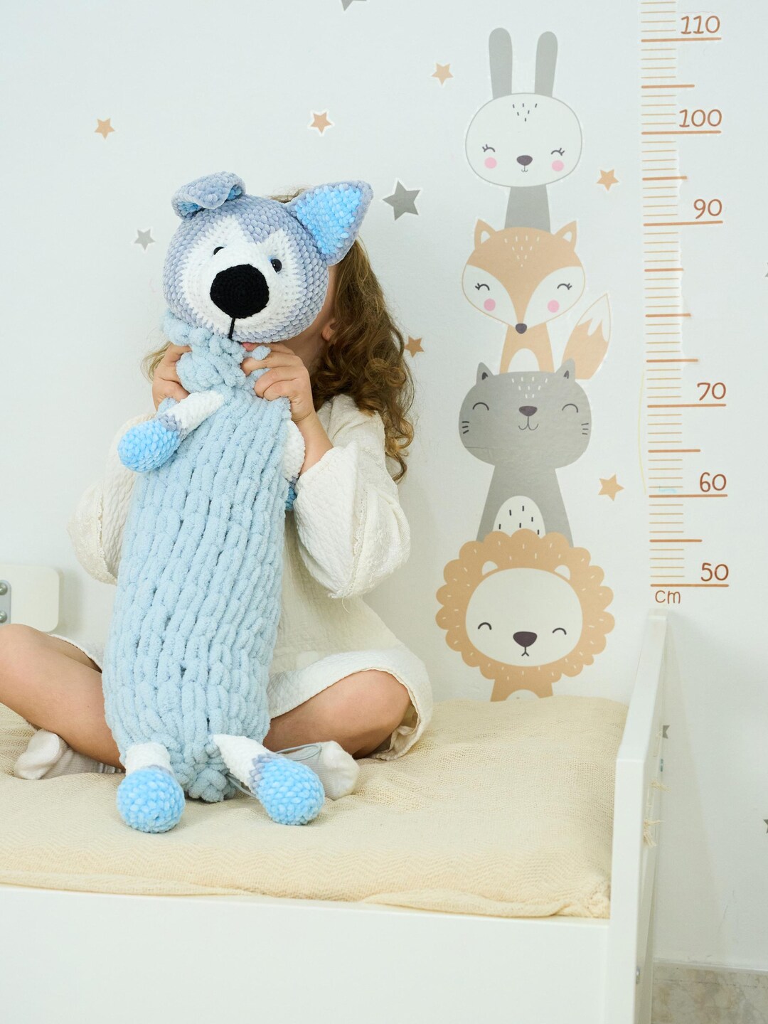 Oversized Husky Crochet Pajama Bag – Plush Amigurumi Storage Organizer ...
