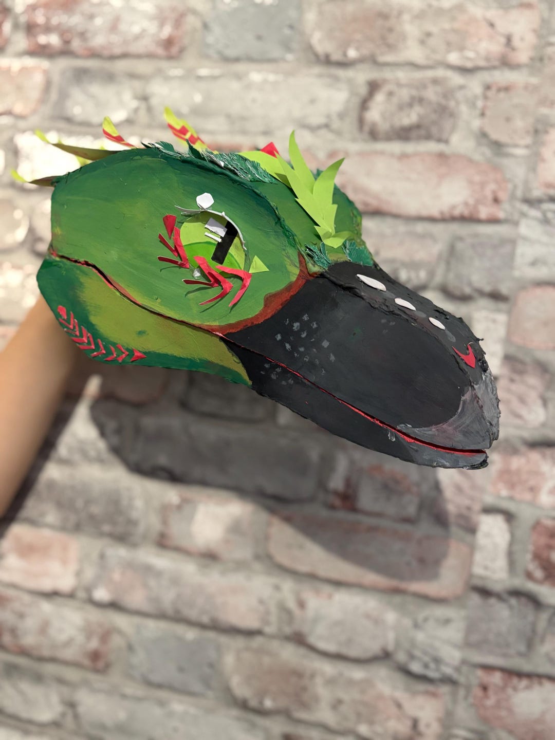 Colourful Dragon Puppet// Feathers - Etsy