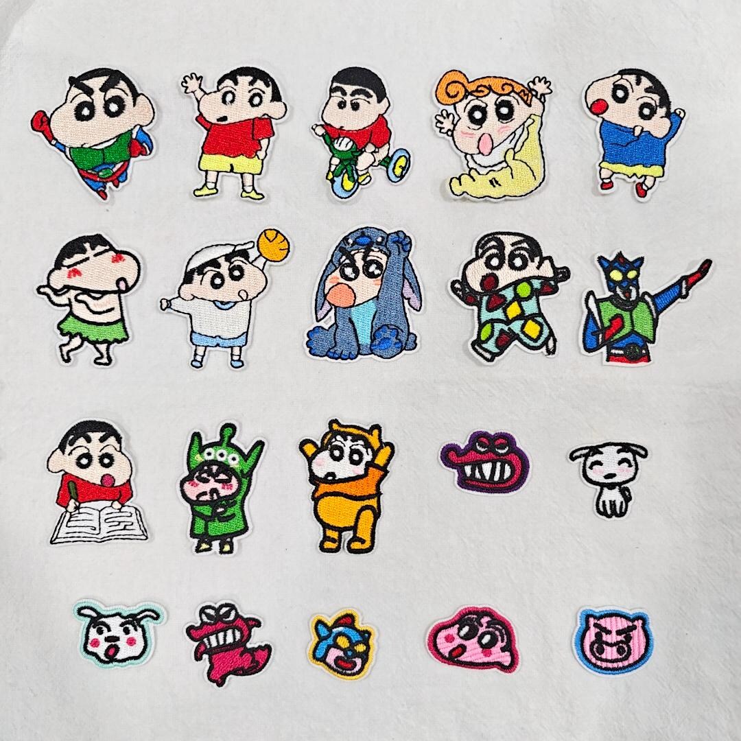 Crayon Shin-chan Iron on Patch Set – Cute Anime Embroidered Patches for ...