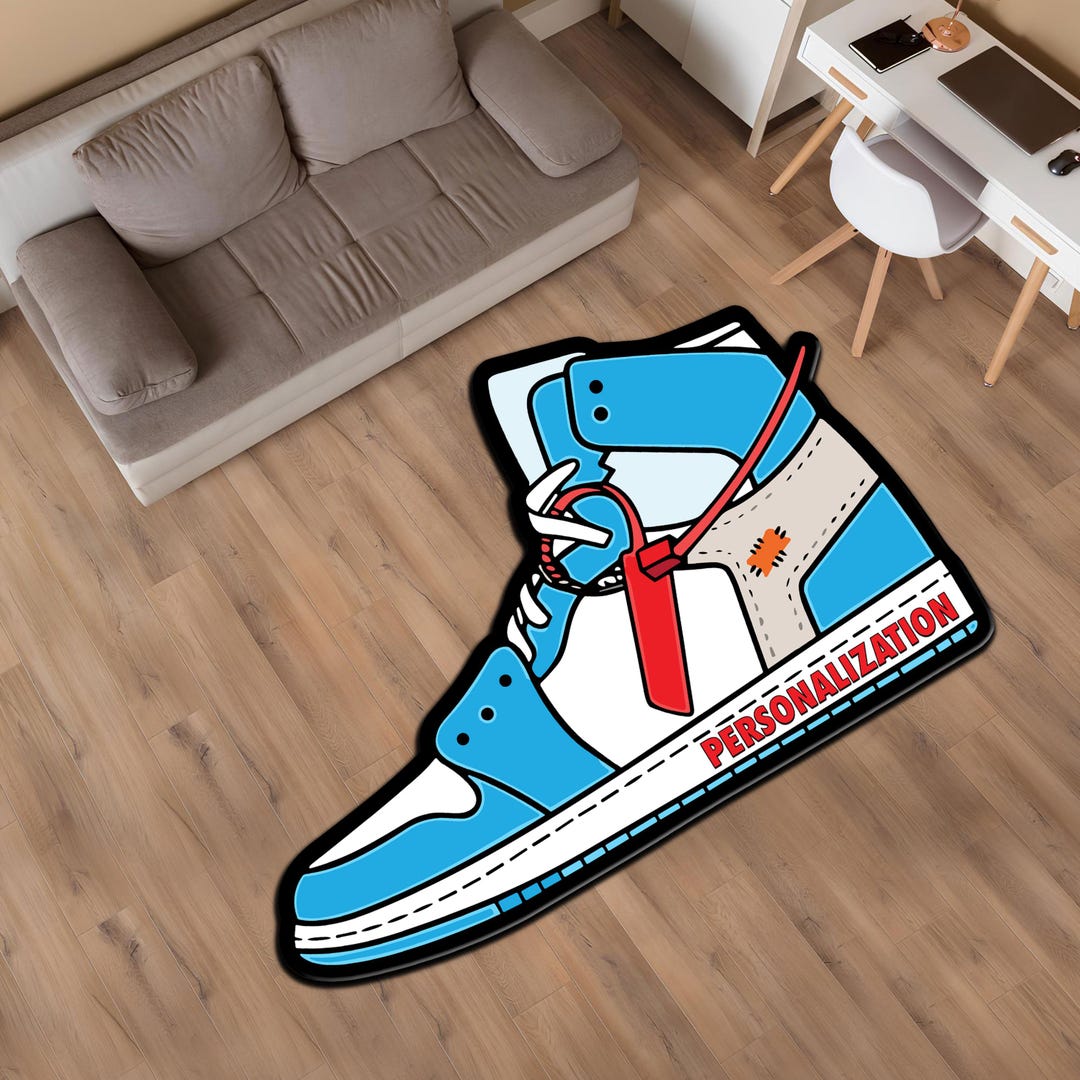 Personalized Rud, Sneaker Rug, Custom Rug, Shoesroom Rug, Colorful Rug ...