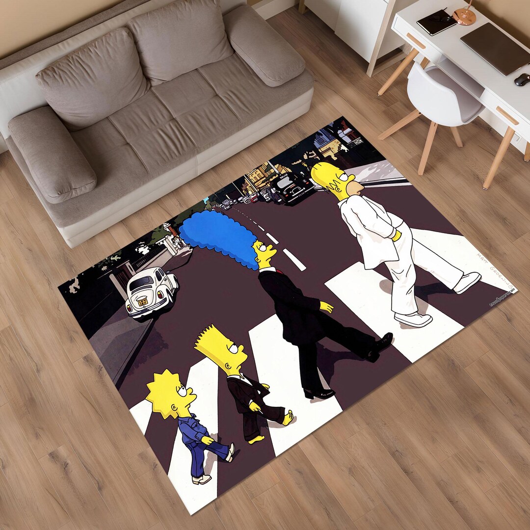 Crosswalk Themed Simpson Character Rug Simpson Rug,simpson Characters ...