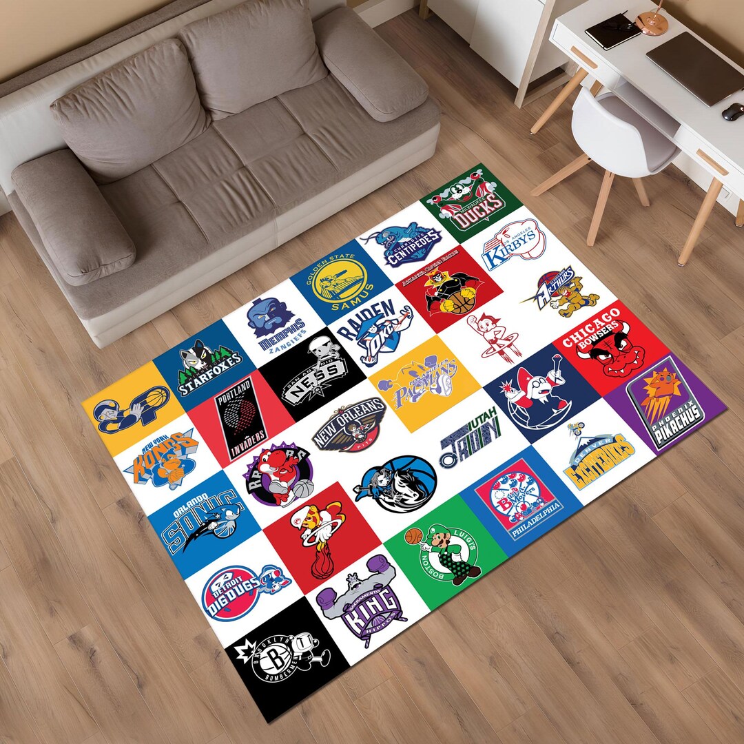 Nba Team Rug, Retro Game Rug,basketball Rug,sport Rug,kids Room Rug ...