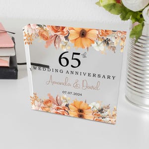 Personalized 65th Anniversary Gift, Gold Anniversary Gift, 65th Wedding ...