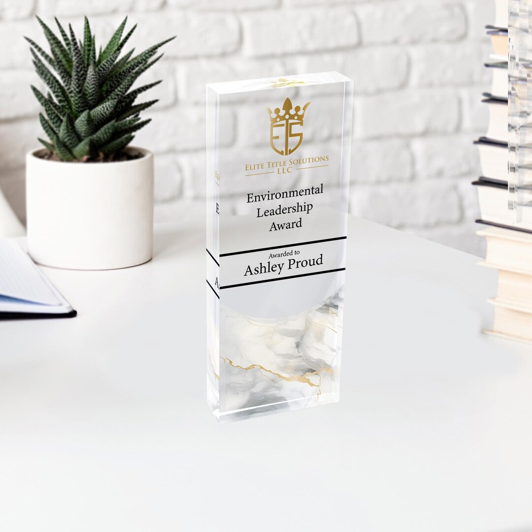 Personalized Acrylic Table Name Plate: Custom Office Decor - Etsy