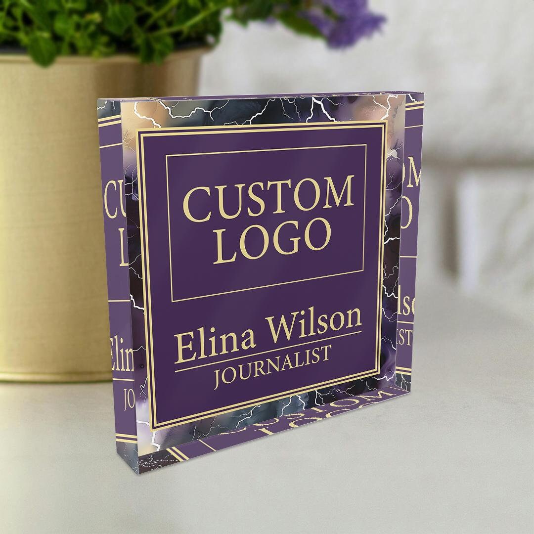 Custom Acrylic Business Logo Sign, Personalized Company Logo Stand ...