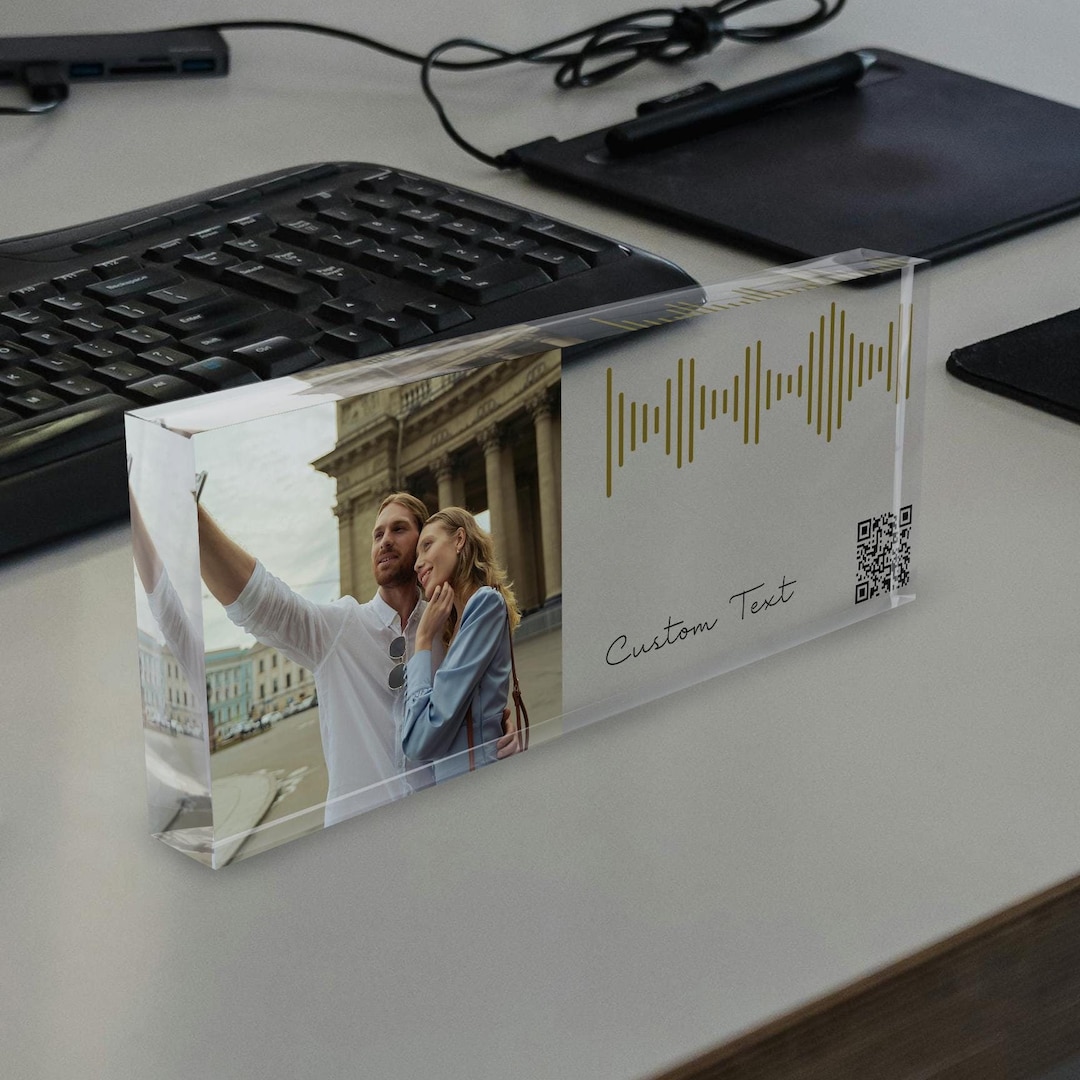 Soundwave Art QR Code | Song Plaque CUSTOM | Sound Wave With QR Code ...