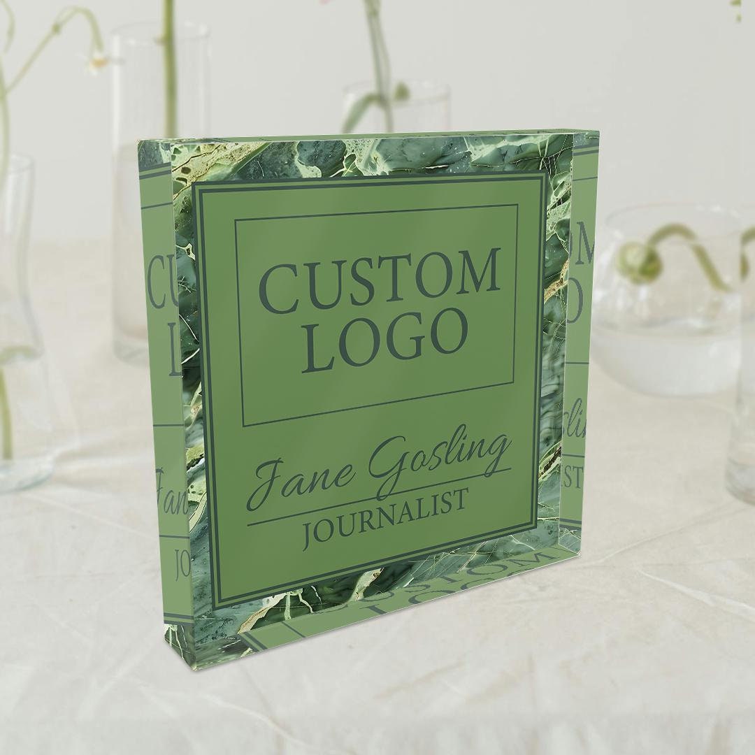 Custom Company Logo Office Desk Decor, Acrylic Business Logo Sign ...