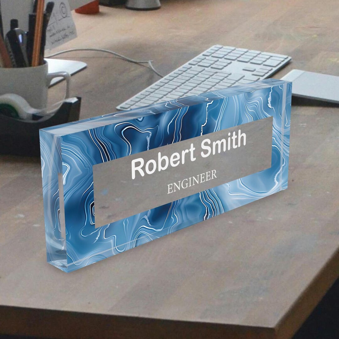 Custom Acrylic Office Name Plate: Personalized Desk Decor - Etsy