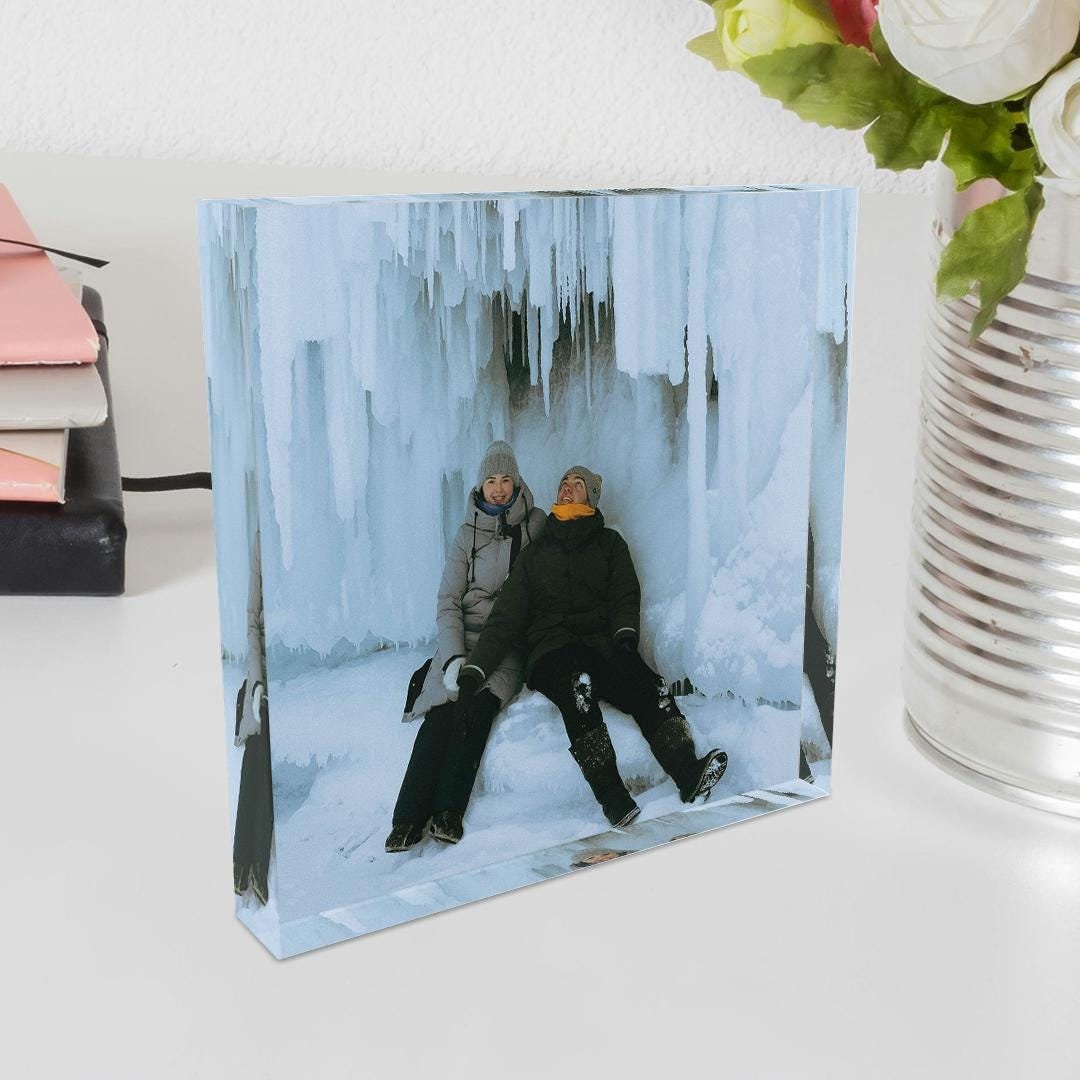 Acrylic Glass Photo Frame Block, Custom Acrylic Block Photo, Crystal ...