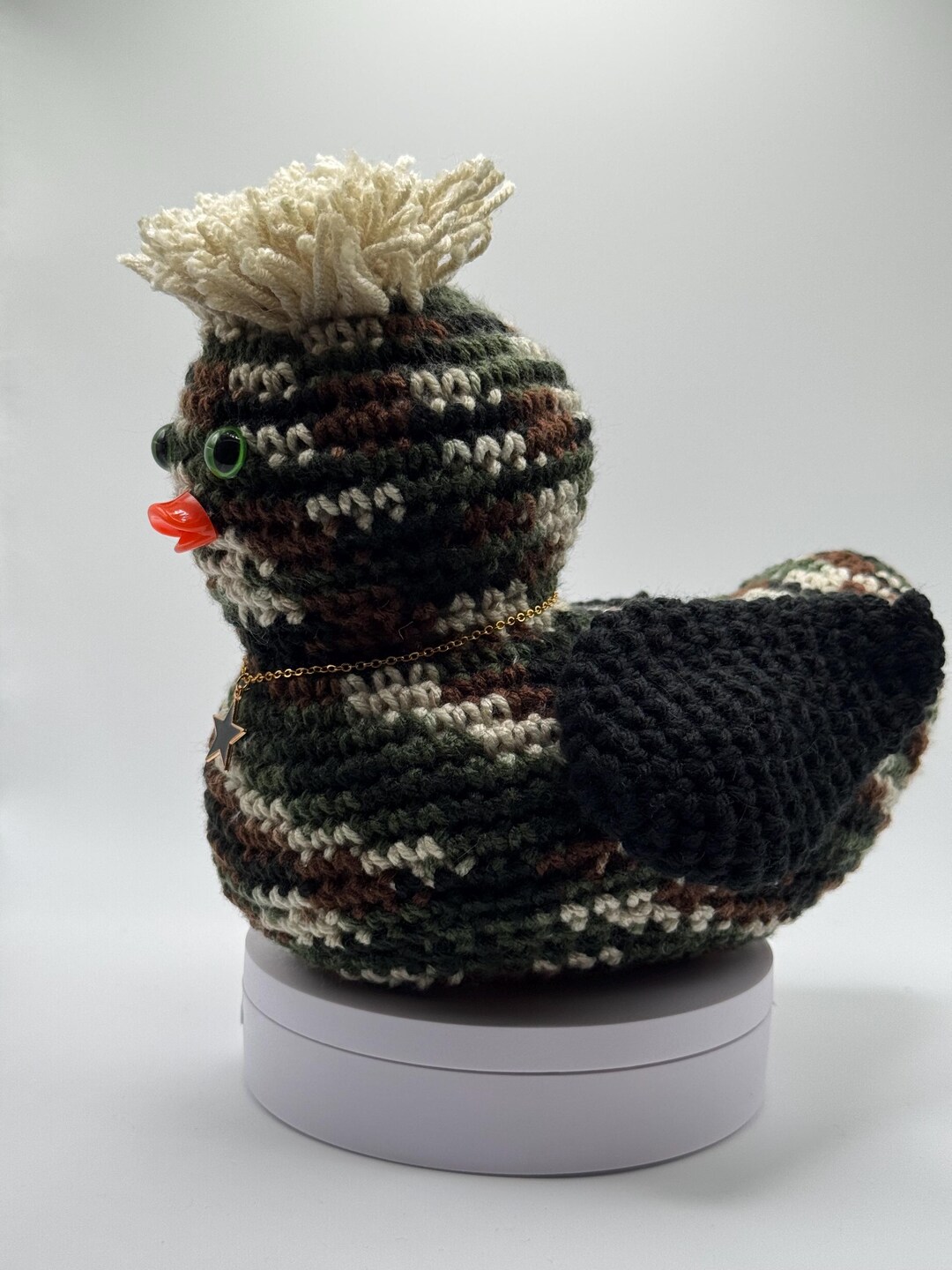 Sargeant Bill! Handmade Crochet Plushie Duck! Large Size! - Etsy