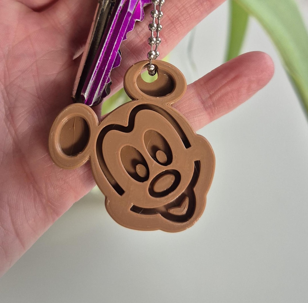 Mickey Waffle Keychain - 3D Printed Disney-inspired Accessory - Cute ...