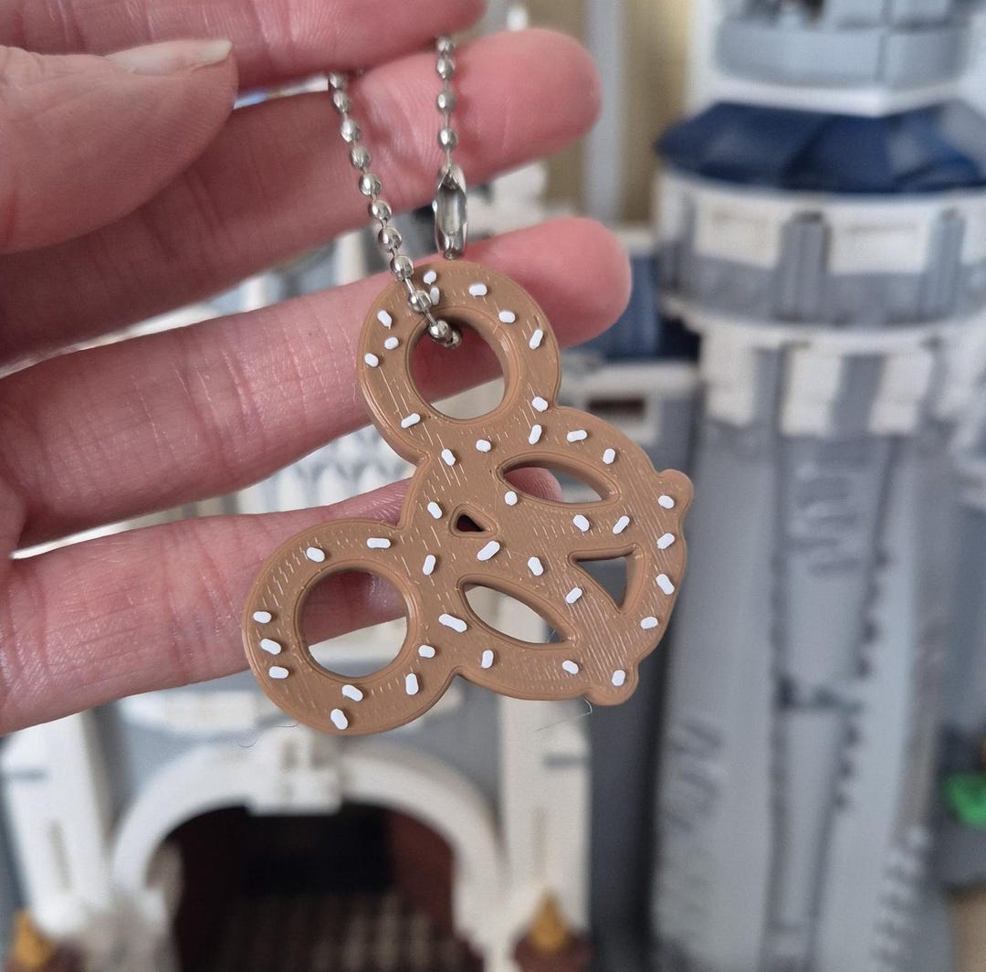 Mickey Pretzel Keychain - 3D Printed Disney-inspired Accessory - Cute ...