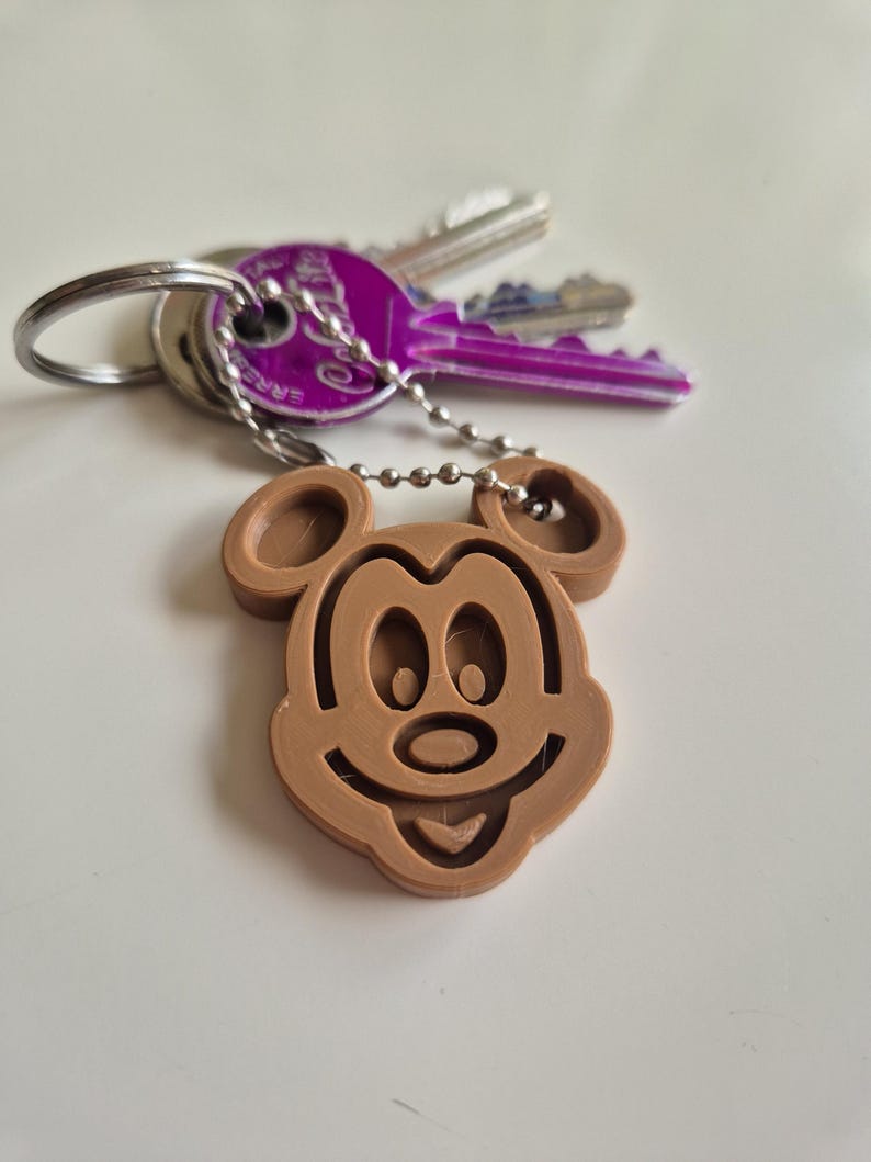 Mickey Waffle Keychain - 3D Printed Disney-inspired Accessory - Cute ...