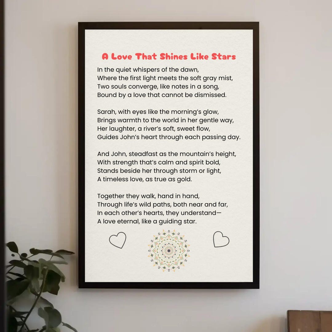Custom Love Poem Writing | Personalized Poem Gift, Love Poem, Gift ...