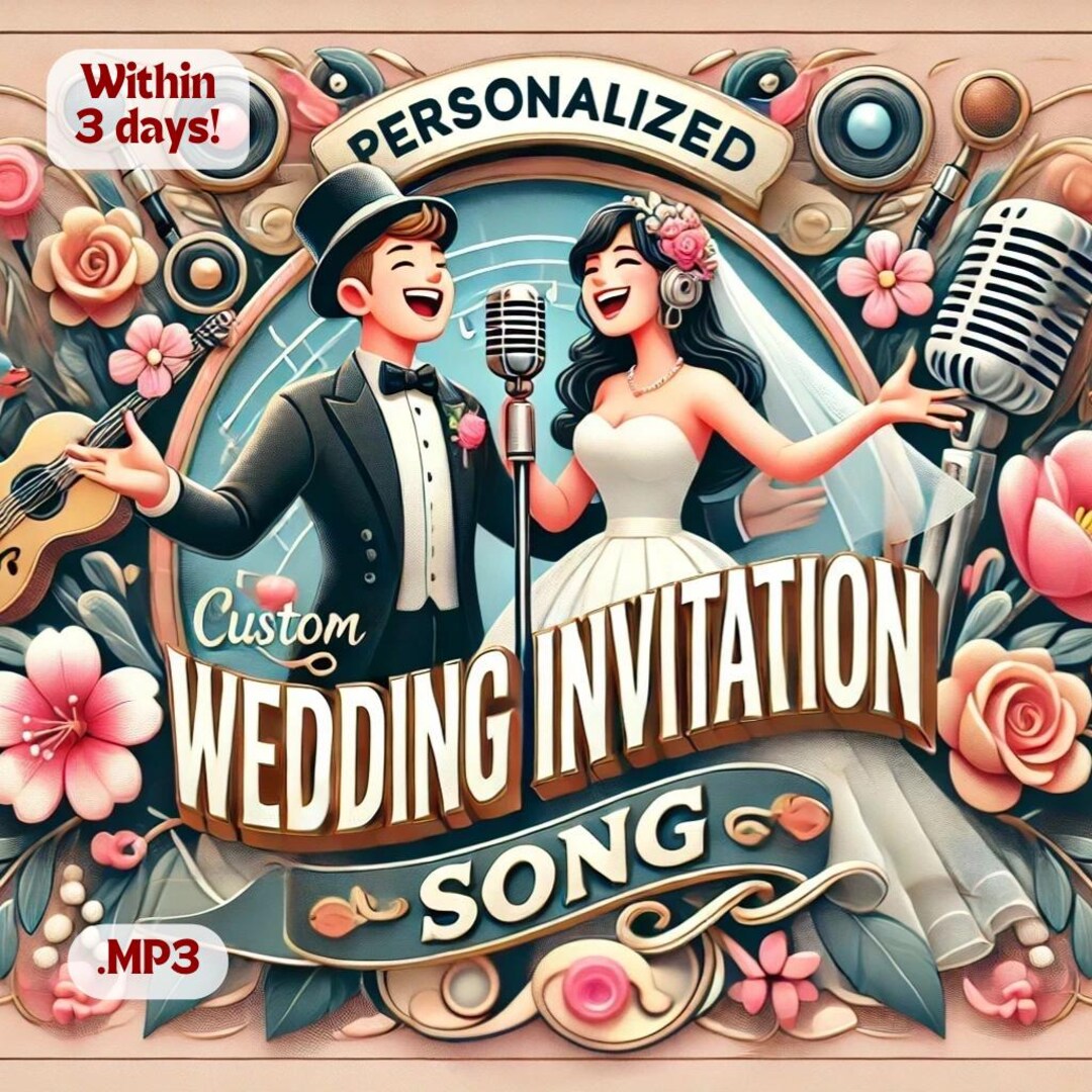 Personalized Wedding Invitation Song, Wedding Gift, Custom Wedding ...