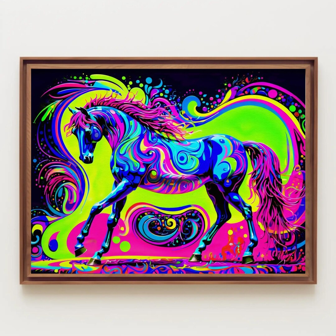 Cosmic Horse | Cosmic Series | Pop Art | Digital AI Print | Wall Art ...