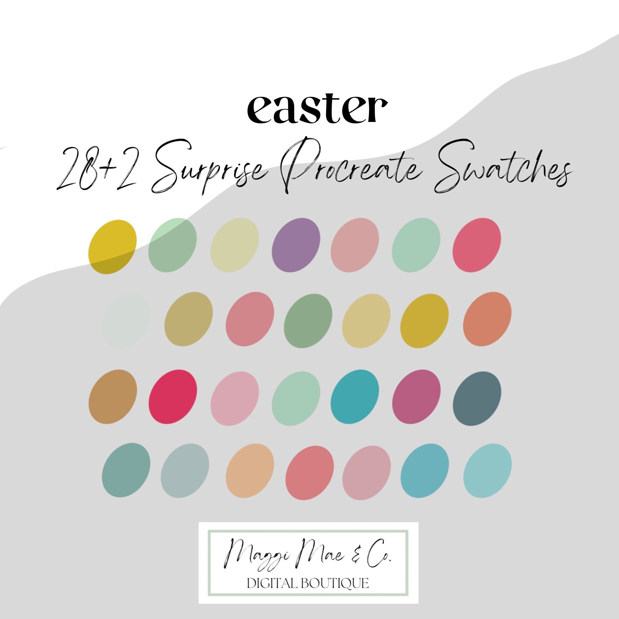 Procreate Color Palette Easter Inspired Color Swatches - Etsy