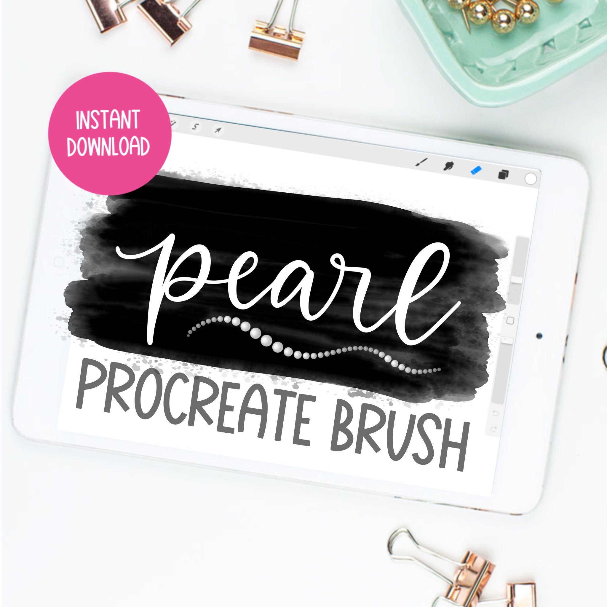 Procreate Brush Circle Pearl Dot for Hand Lettering Art Modern Calligraphy for iPad Pro ...