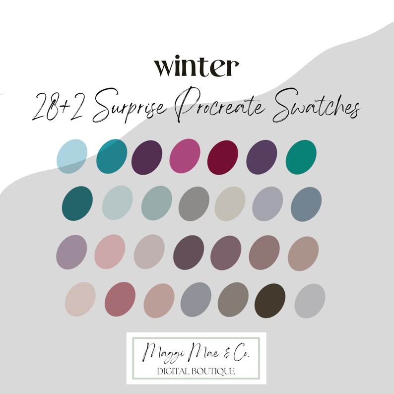 Procreate Color Palette Winter Cool Neutral Color Swatches Color ...