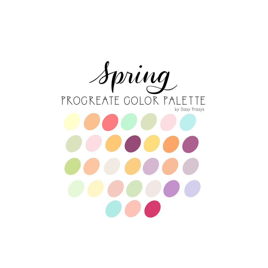Procreate Color Palette Spring Pastels Color Swatches - Etsy