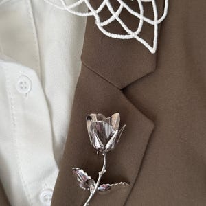 Lapel Pin Rose Flower, Wedding Boutonniere, Suit or Dress Lapel Pin ...