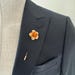 Rose Flower Lapel Pin: Gold Tone Rose Flower Lapel Pin Groomsmen ...