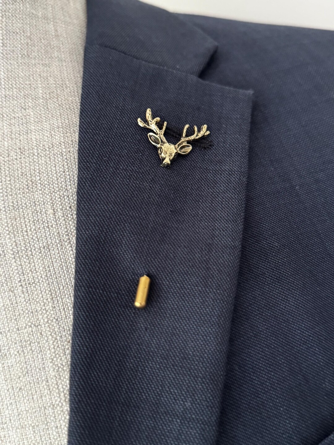 Deer Antler Head Lapel Pin: Men's Suit Accessories - Etsy