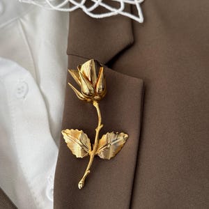 Lapel Pin Rose Flower, Wedding Boutonniere, Suit or Dress Lapel Pin ...