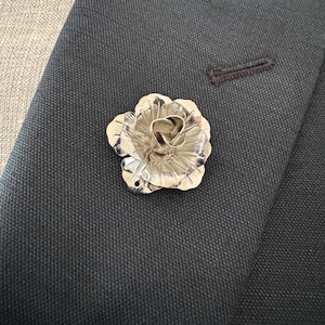 Rose Flower Metal Lapel Pin for Men, Long Pin,wedding Groomsmen ...