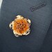Rose Flower Lapel Pin: Gold Tone Rose Flower Lapel Pin Groomsmen ...