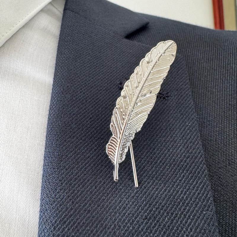 Feather Lapel Pin - Etsy